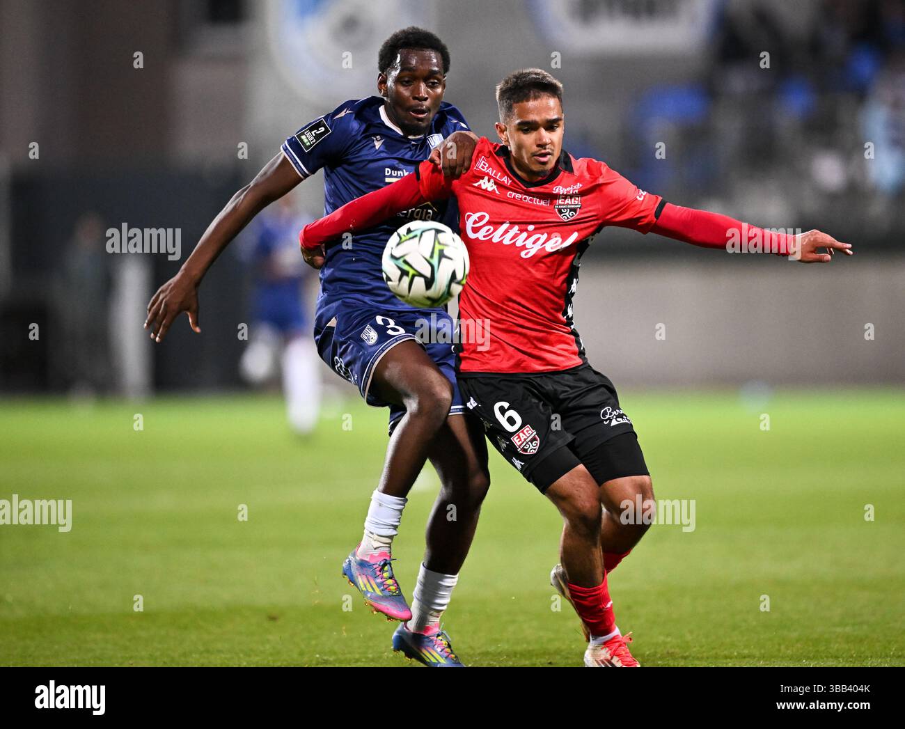 31 Abdoullah BA (usld) - 06 Lenny VALLIER (eag) during the Ligue 2 BKT ...