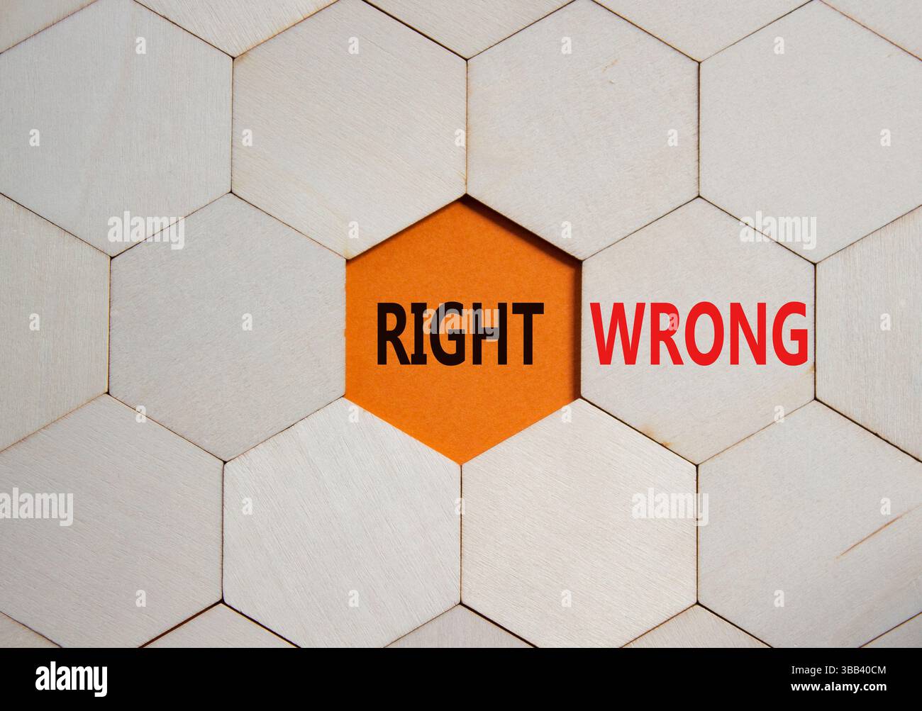 Right or Wrong symbol. Concept word Right or Wrong on wooden comb ...