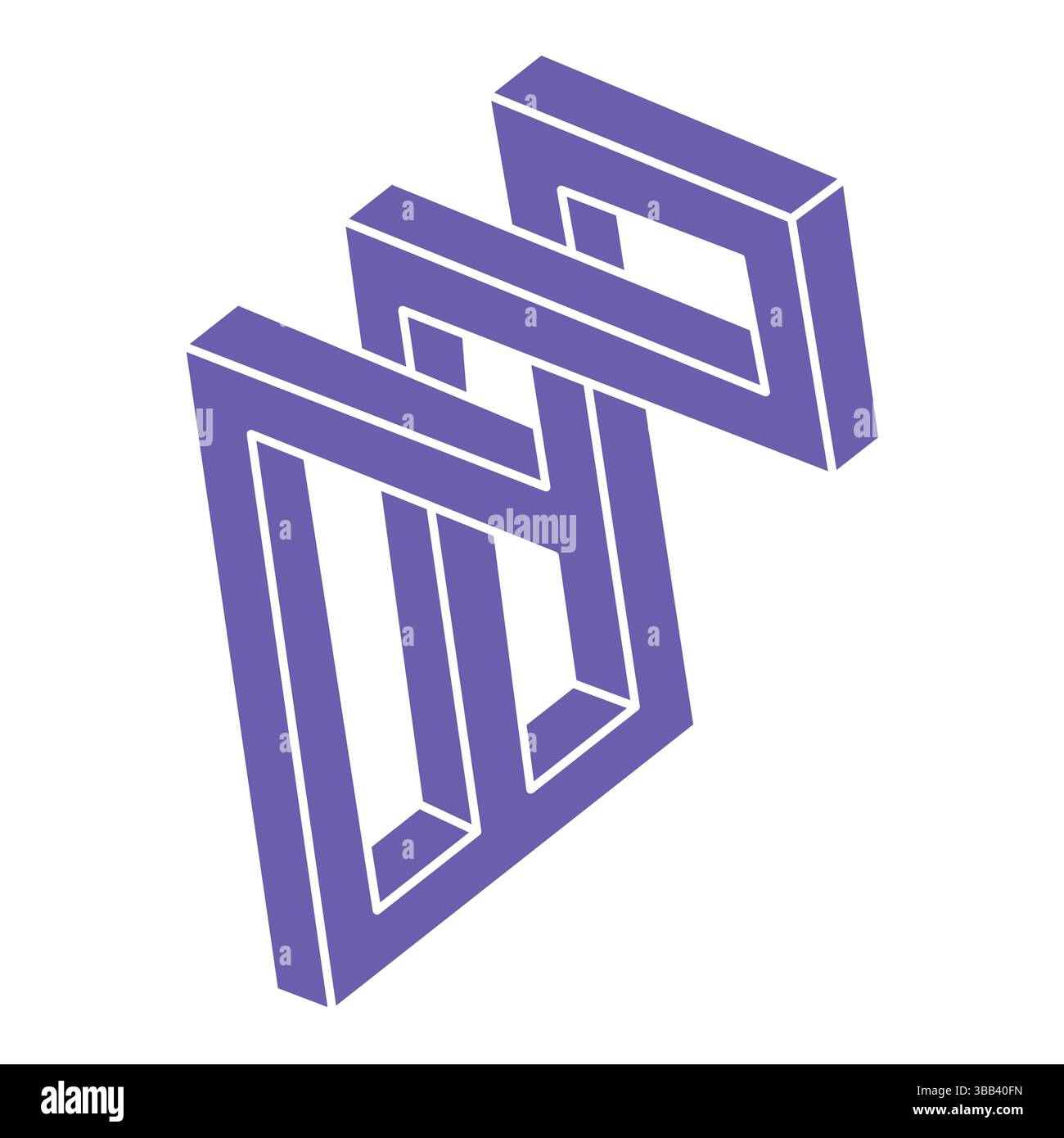 Impossible shapes. Logo. Sacred geometry figures. Optical illusion ...