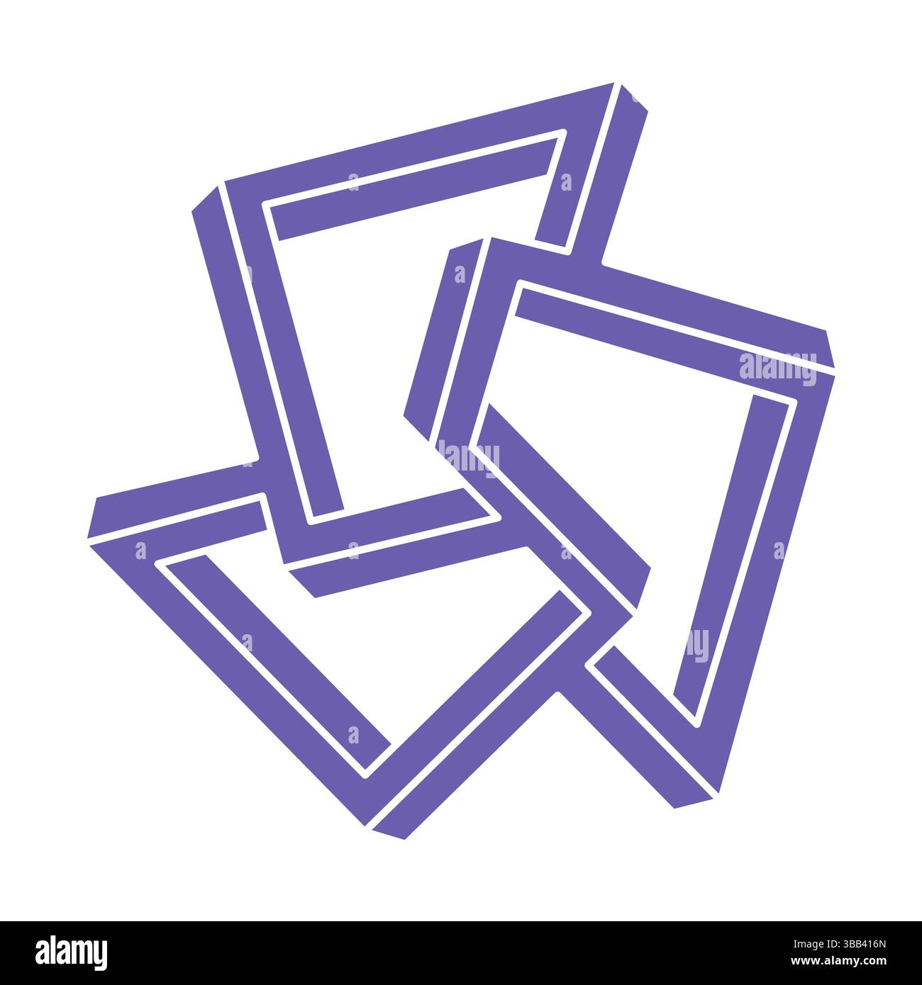 Impossible shapes. Sacred geometry figures. Optical illusion. Abstract ...