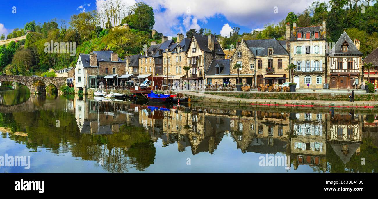 France travel, most scenic villages and towns of Brittany. Picturesque ...