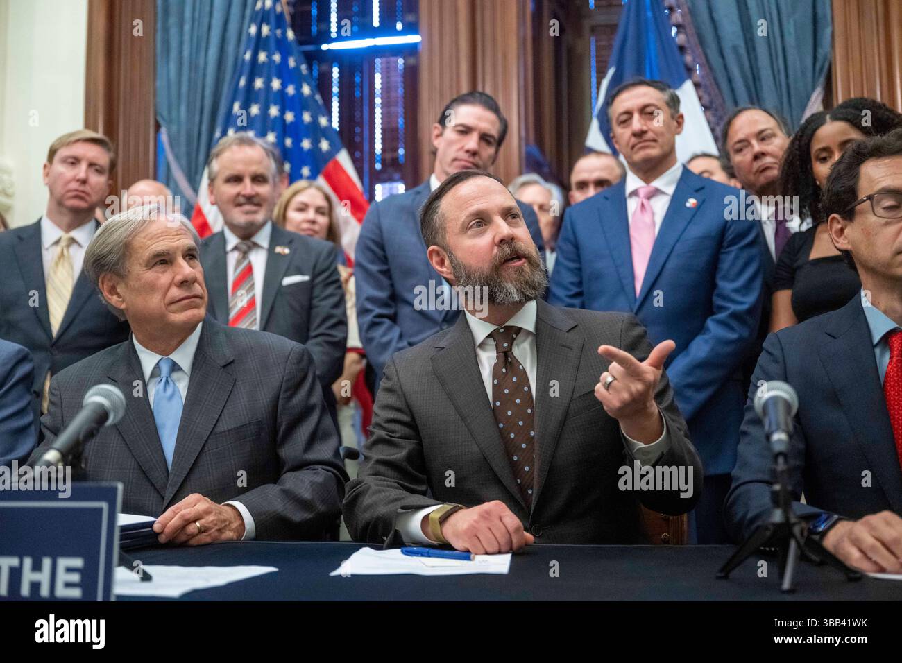 Austin Texas USA, May 14 2025: Texas Speaker of the House Dustin ...