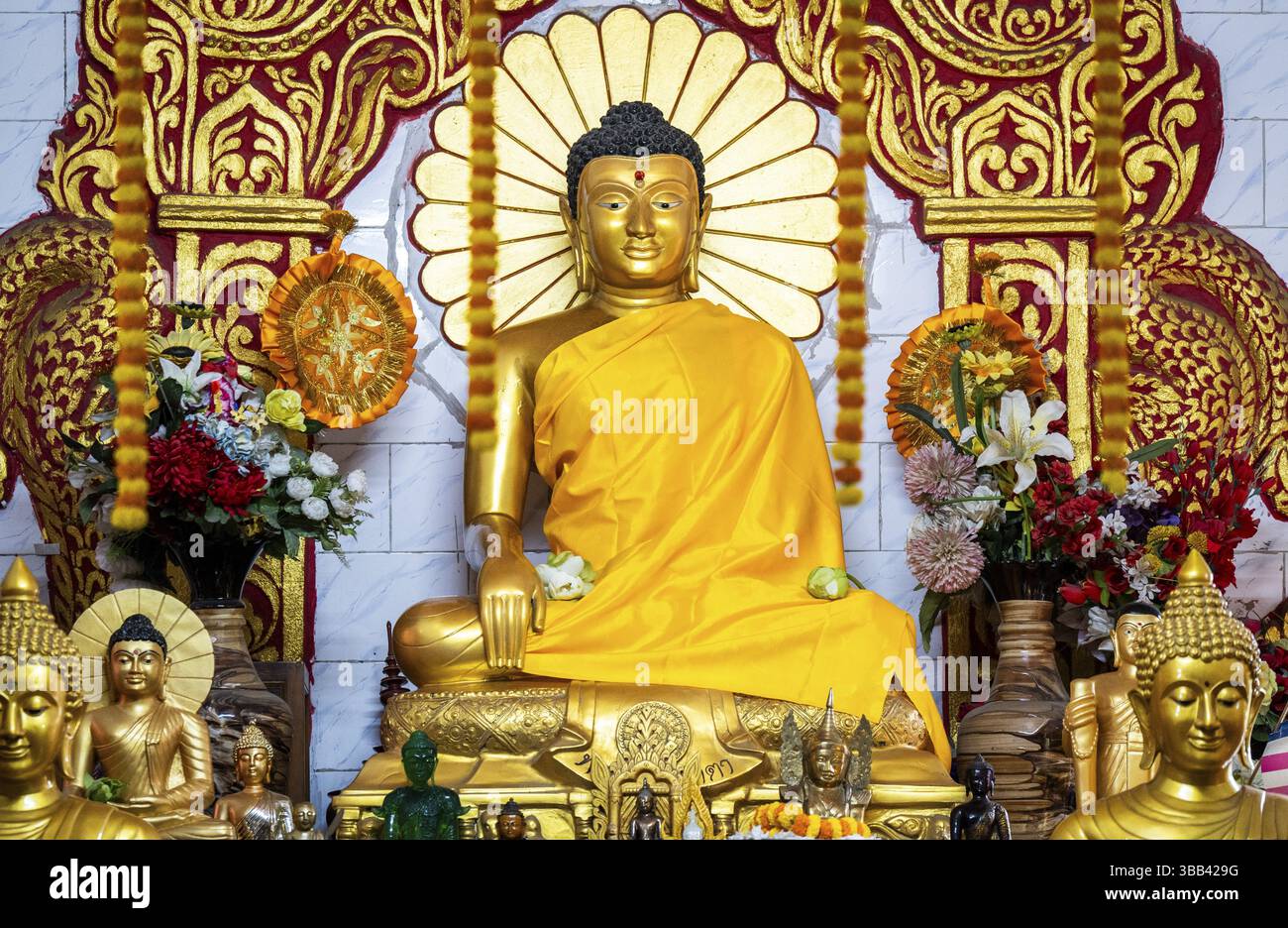 Devotees pray to Lord Buddha on the occasion of Buddha Purnima or Vesak ...