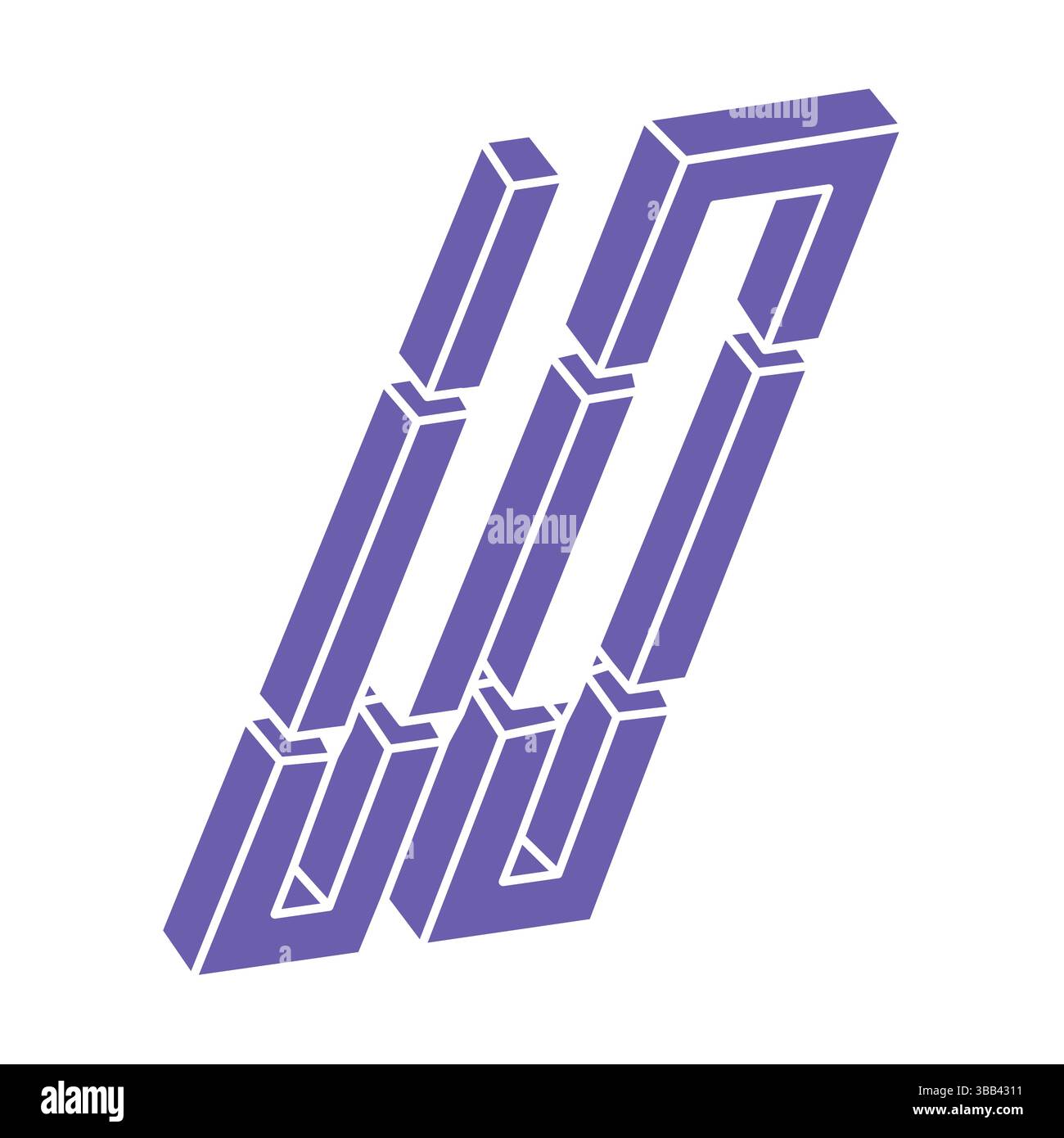 Logo. Impossible shape, optical illusion, vector. Optical art objects. Geometric figures. Line ...