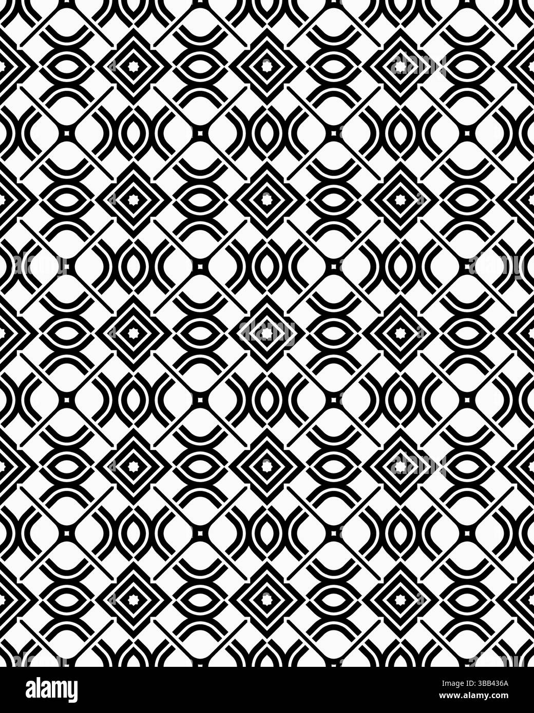 Graphic design features a striking black and white geometric pattern ...