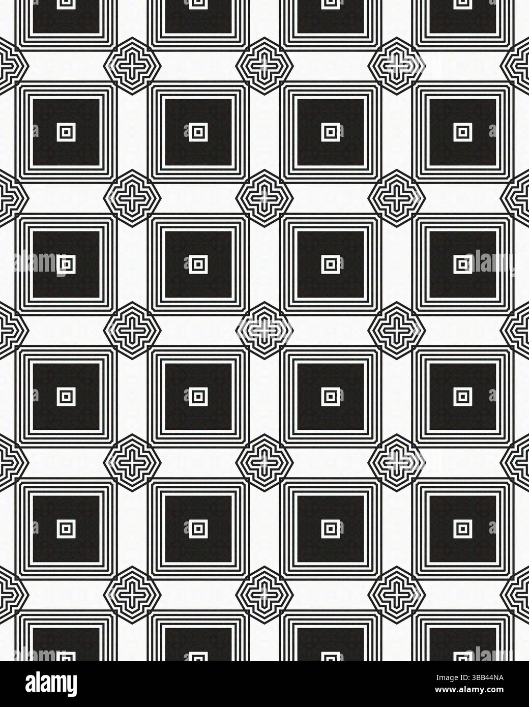 A detailed geometric pattern showcases alternating squares and unique ...