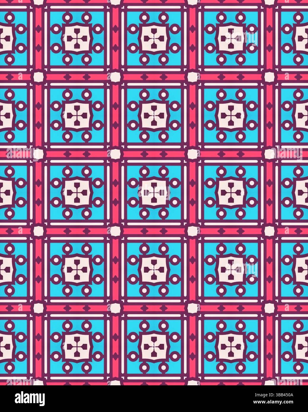 Vibrant geometric shapes create a visually striking pattern, showcasing ...
