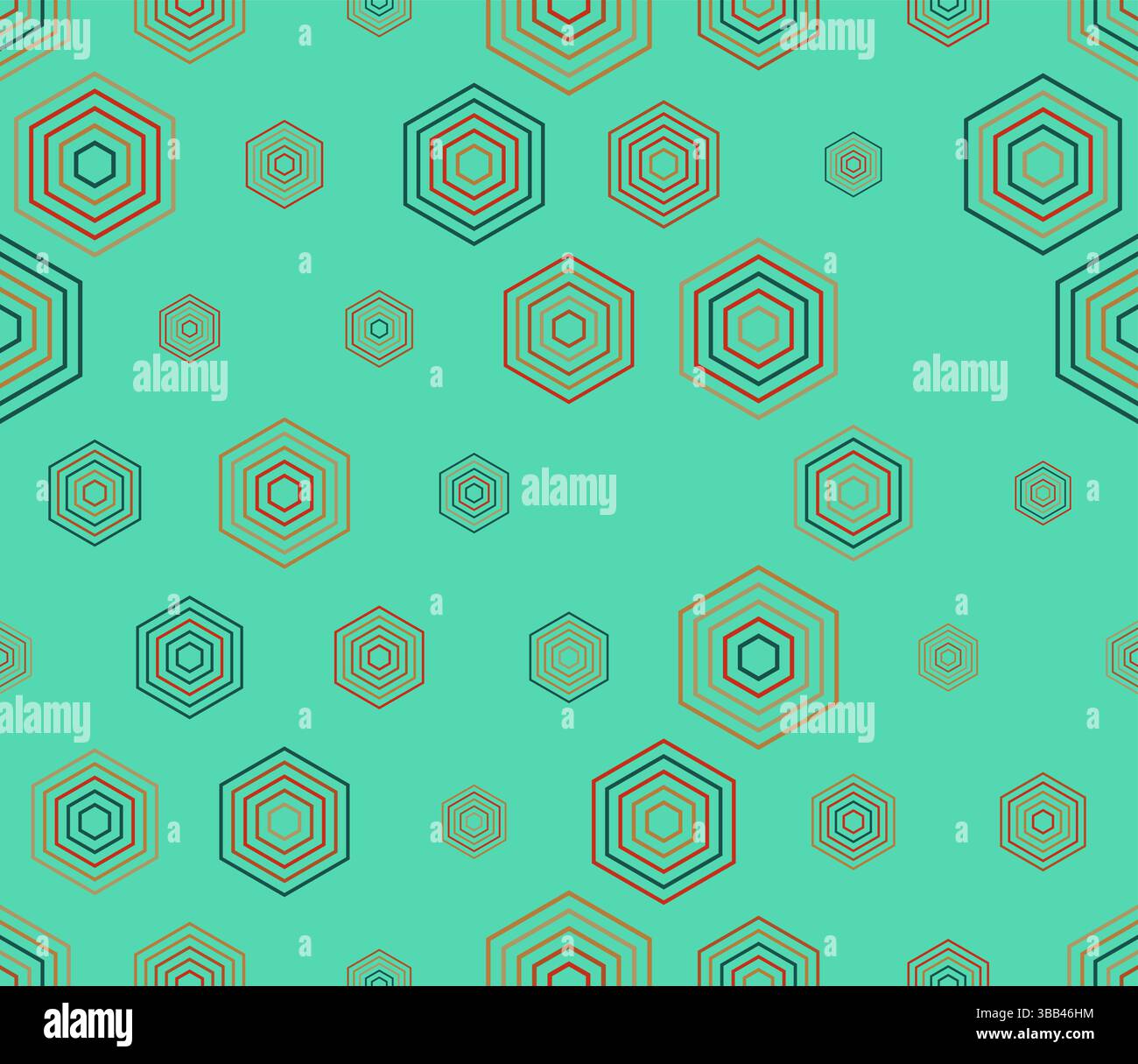 Hexagon background design. Multicolored geometric elements of varied sizes. Hexagon stacked ...