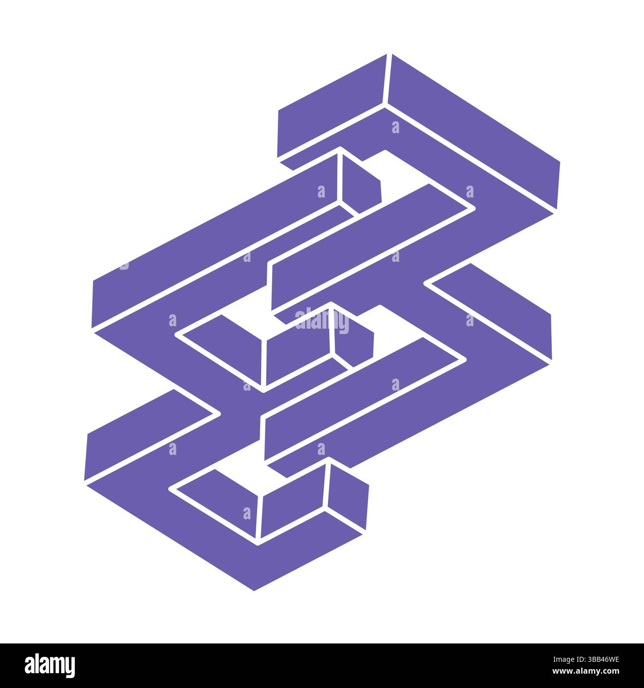 Optical illusion logo. Impossible shapes. Sacred geometry figures ...