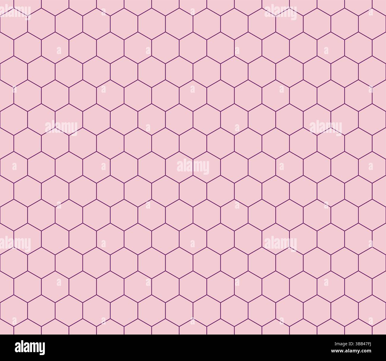 Hexagon pattern geometric design. Purple color on matching background. Simple hexagon grid ...
