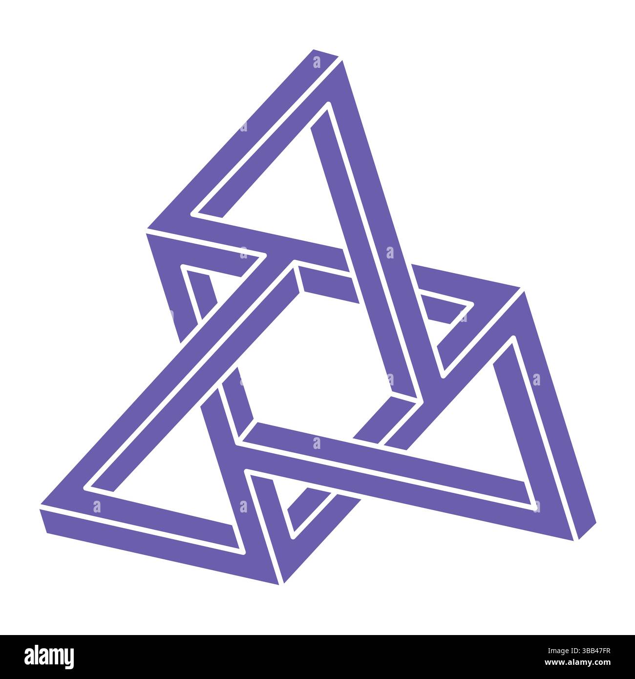Impossible shapes. Sacred geometry figures. Optical illusion. Abstract ...