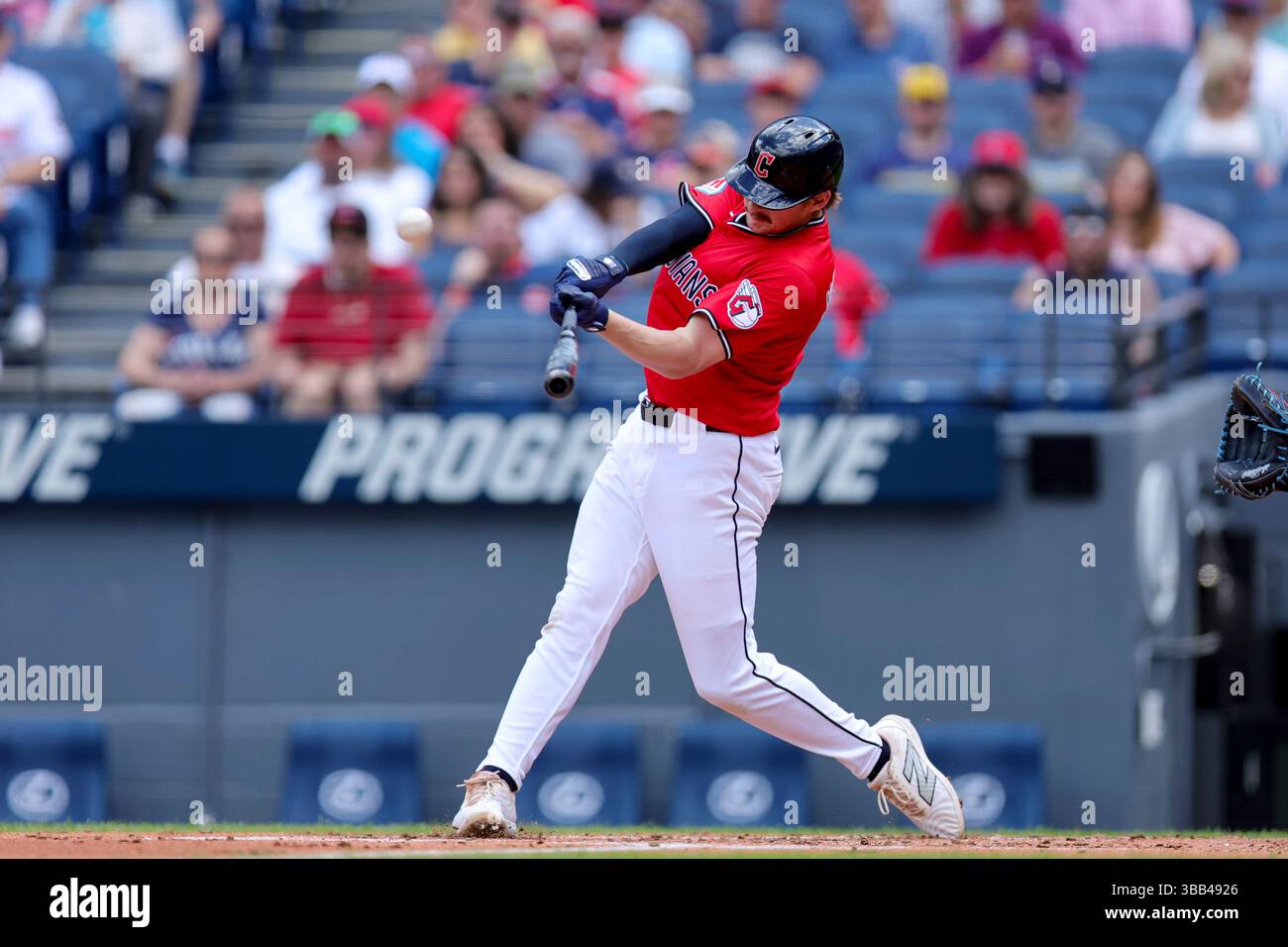 CLEVELAND, OH - MAY 14: Cleveland Guardians first baseman Kyle Manzardo ...