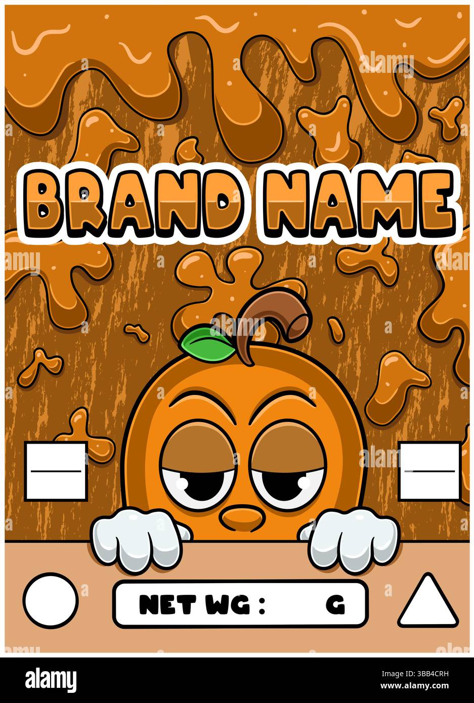 Mango Strain Cartoon with Slime Background. Design For Logo, Label ...