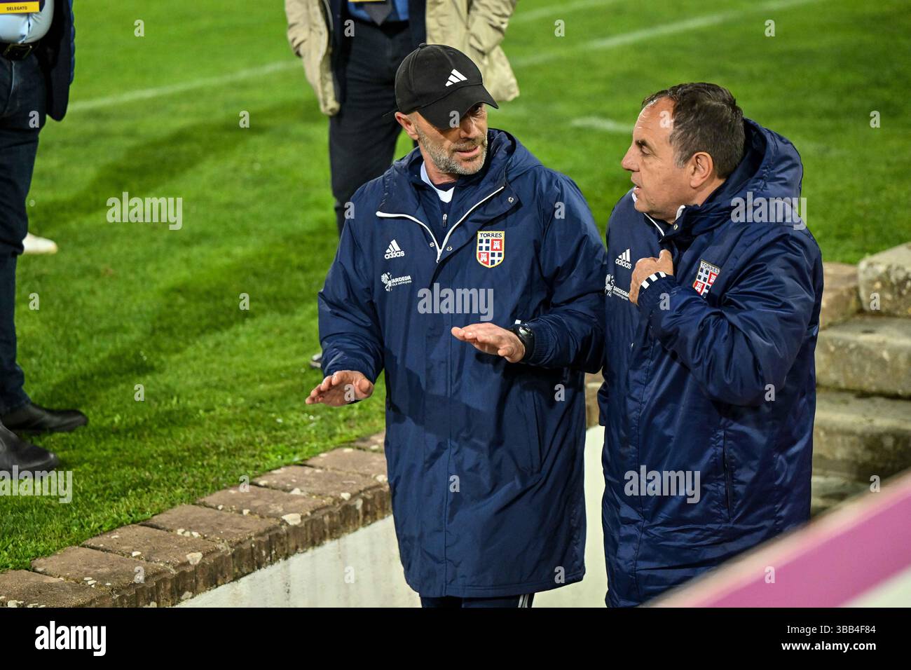 Sassari, Italy. 14th May, 2025. Alfonso Greco Mister of Torres during ...