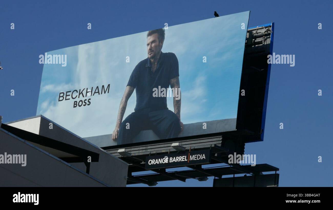 Los Angeles, California, USA 13th May 2025 David Beckham Boss Billboard ...
