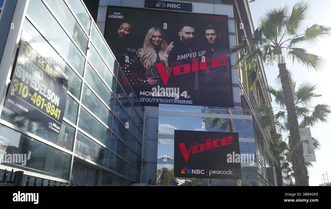 Los Angeles, California, USA 13th May 2025 The Voice billboard with ...