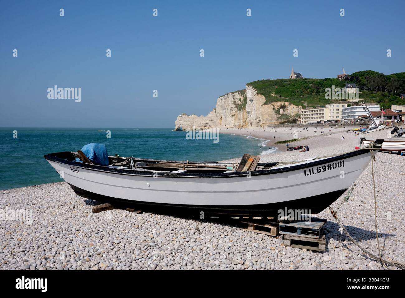 Old fishing boat at Etretat in Normandy, France, 2025. the boats and ...