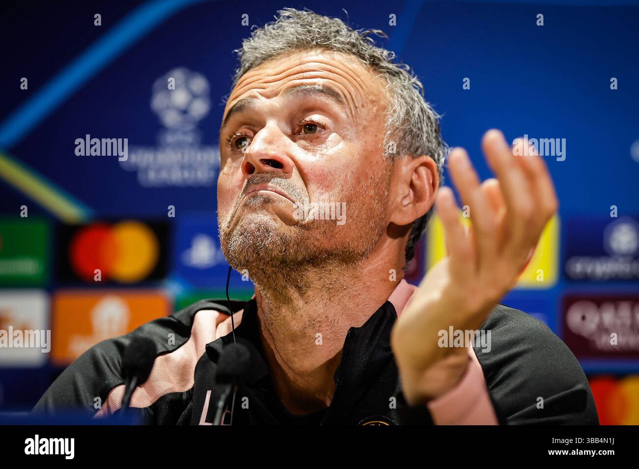 Poissy, France. 06th May, 2025. Luis ENRIQUE of PSG during the Press ...