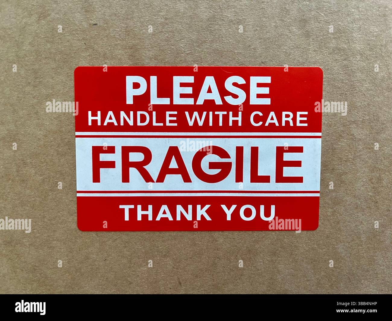 Handle with care, fragile label Stock Photo - Alamy