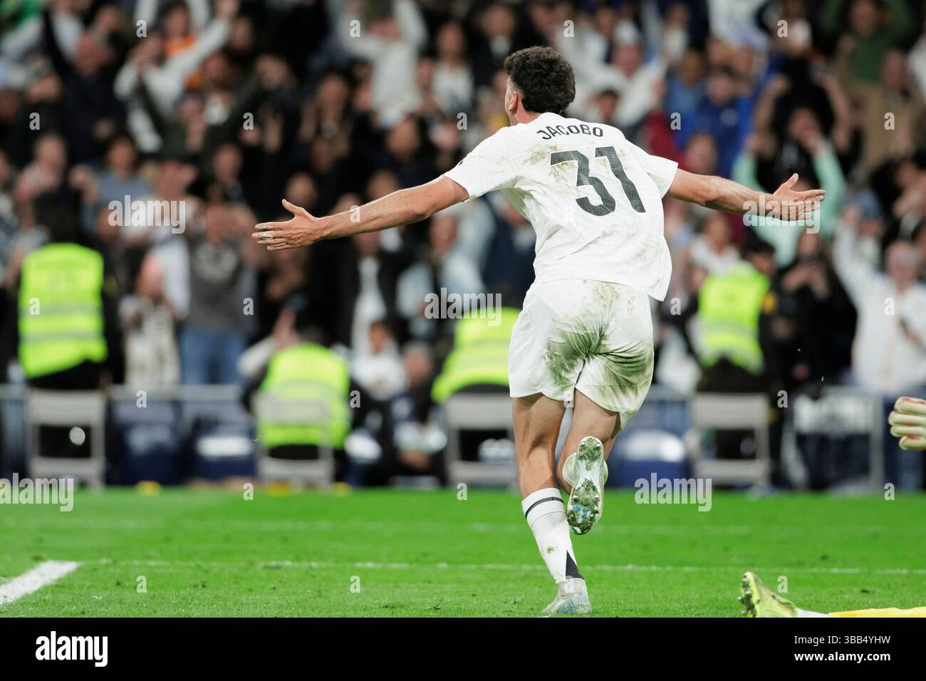 MADRID, SPAIN - May 14: Jacobo Ramon of Real Madrid celebrates a goal ...