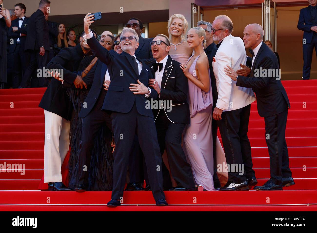 Greg Tarzan Davis, from left, editor Eddie Hamilton, Angela Bassett ...