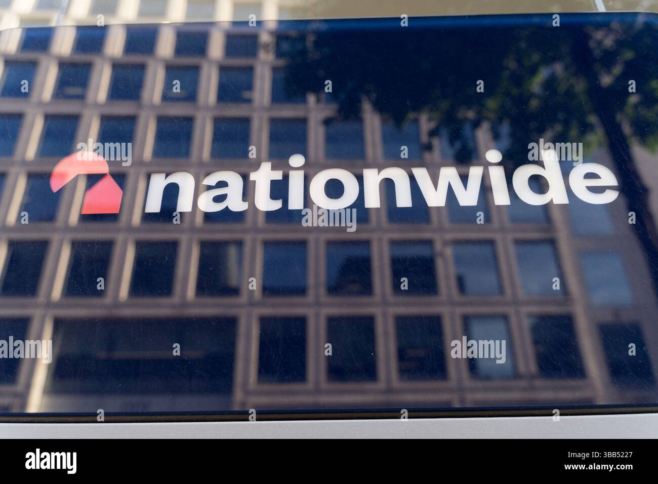 Nationwide building society featuring its official logo and branding on ...