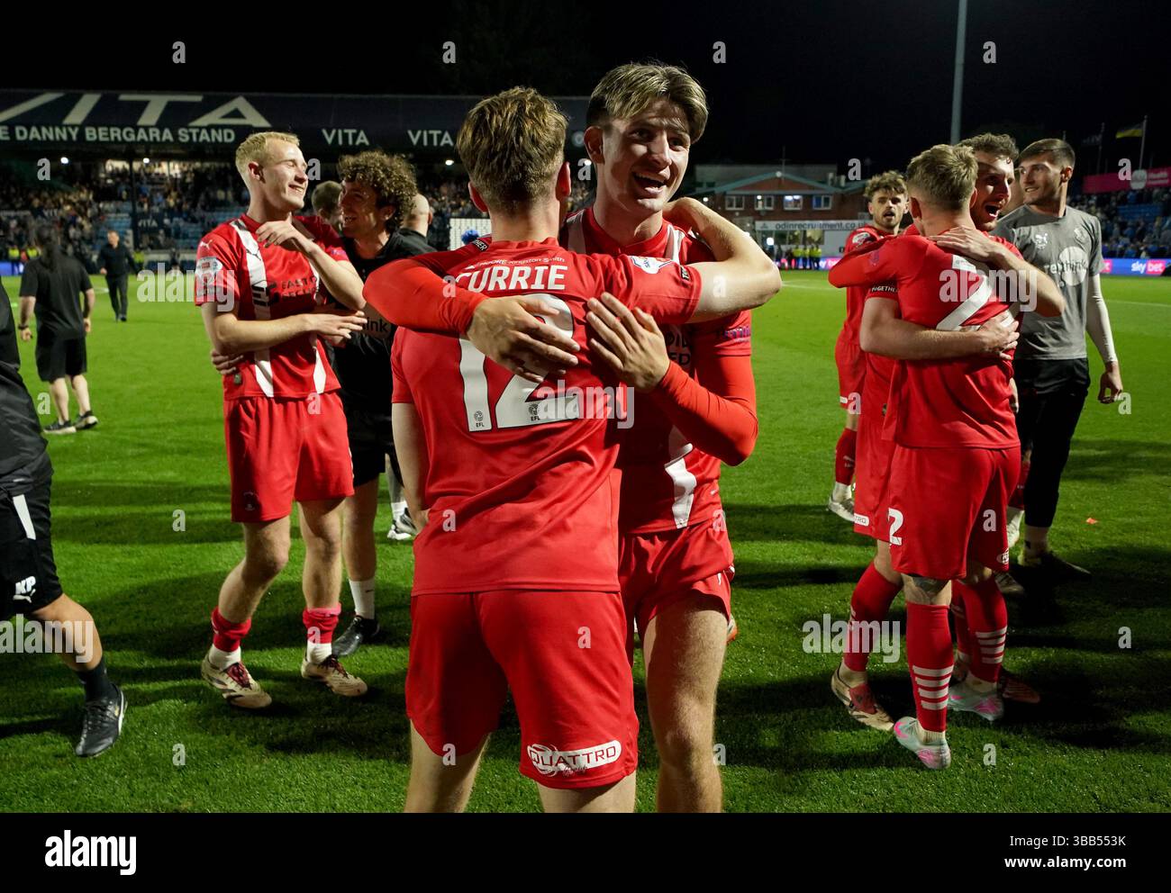 Leyton Orient's Jack Currie (left) and Oliver O'Neill celebrate after ...