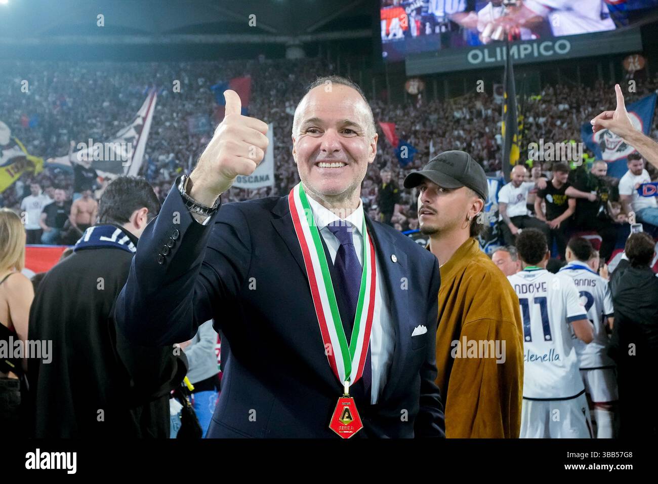 Rome, Italy. 14th May, 2025. President of Bologna FC Joey Saputo ...