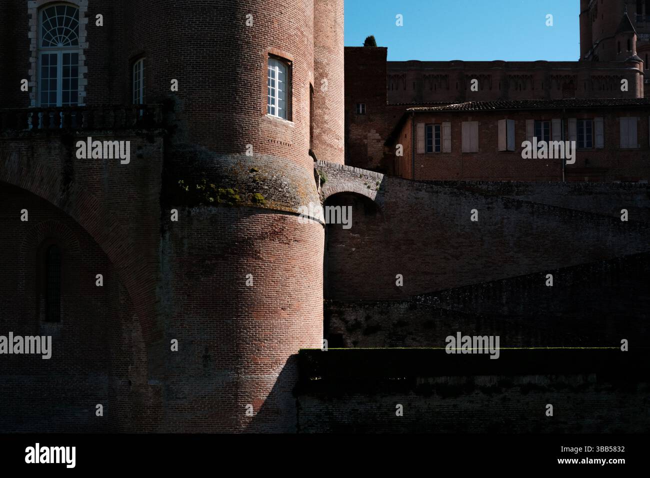 A breathtaking view of Albi's medieval castle reveals rich brick ...