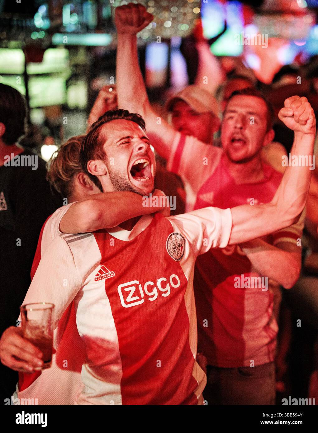AMSTERDAM - Fans of Ajax are following the premier league match between ...