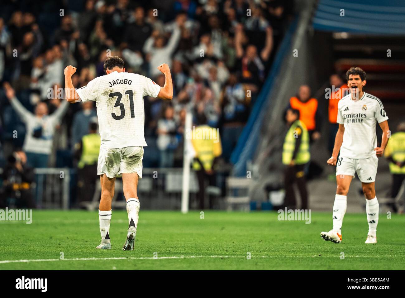 Jacobo Ramon of Real Madrid CF and Jesus Vallejo of Real Madrid CF ...