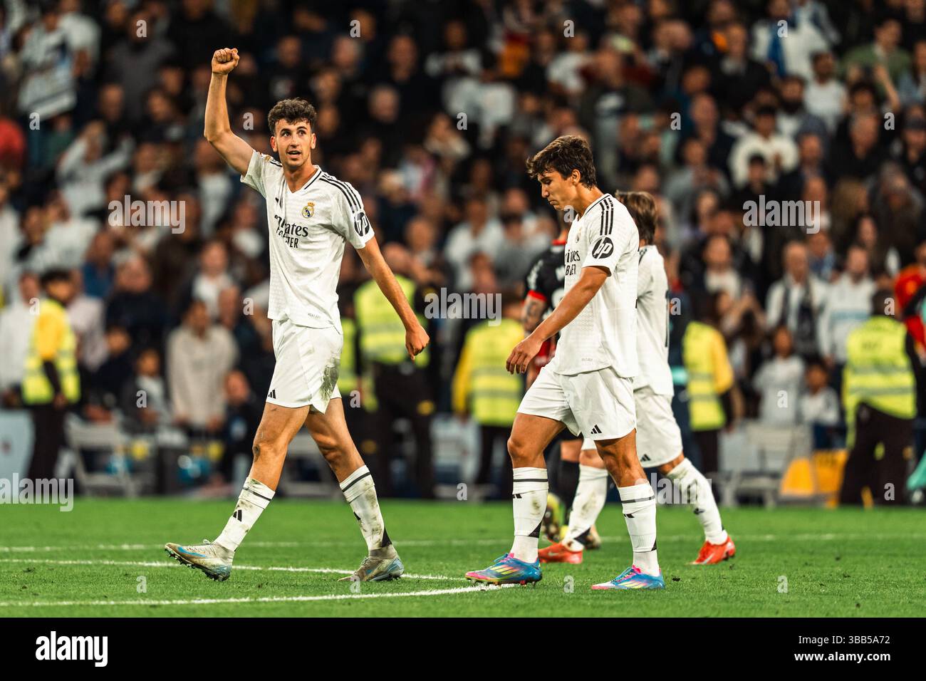 Jacobo Ramon of Real Madrid CF and Gonzalo Garcia of Real Madrid CF ...