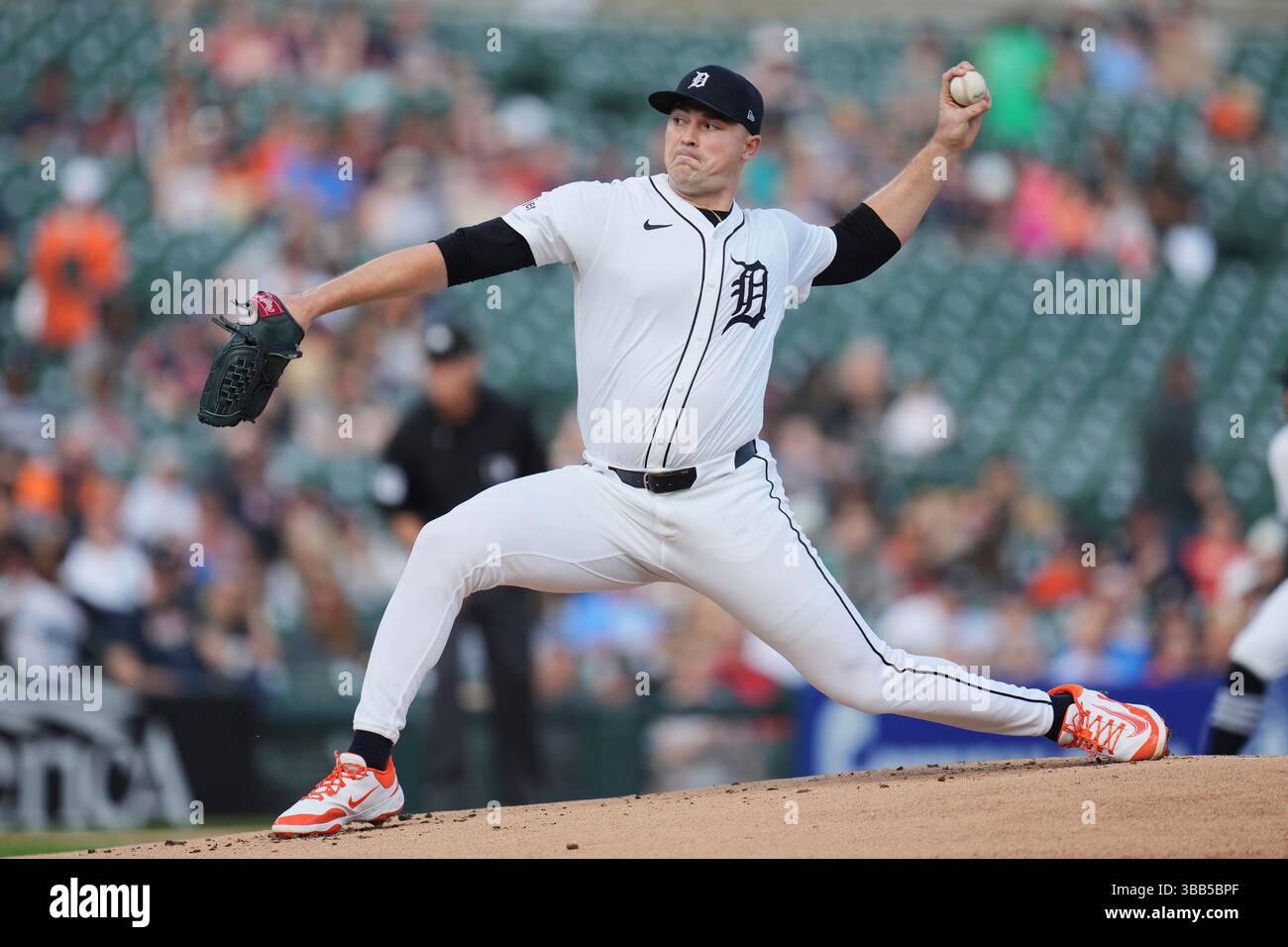 Detroit Tigers pitcher Tarik Skubal throws against the Boston Red Sox ...