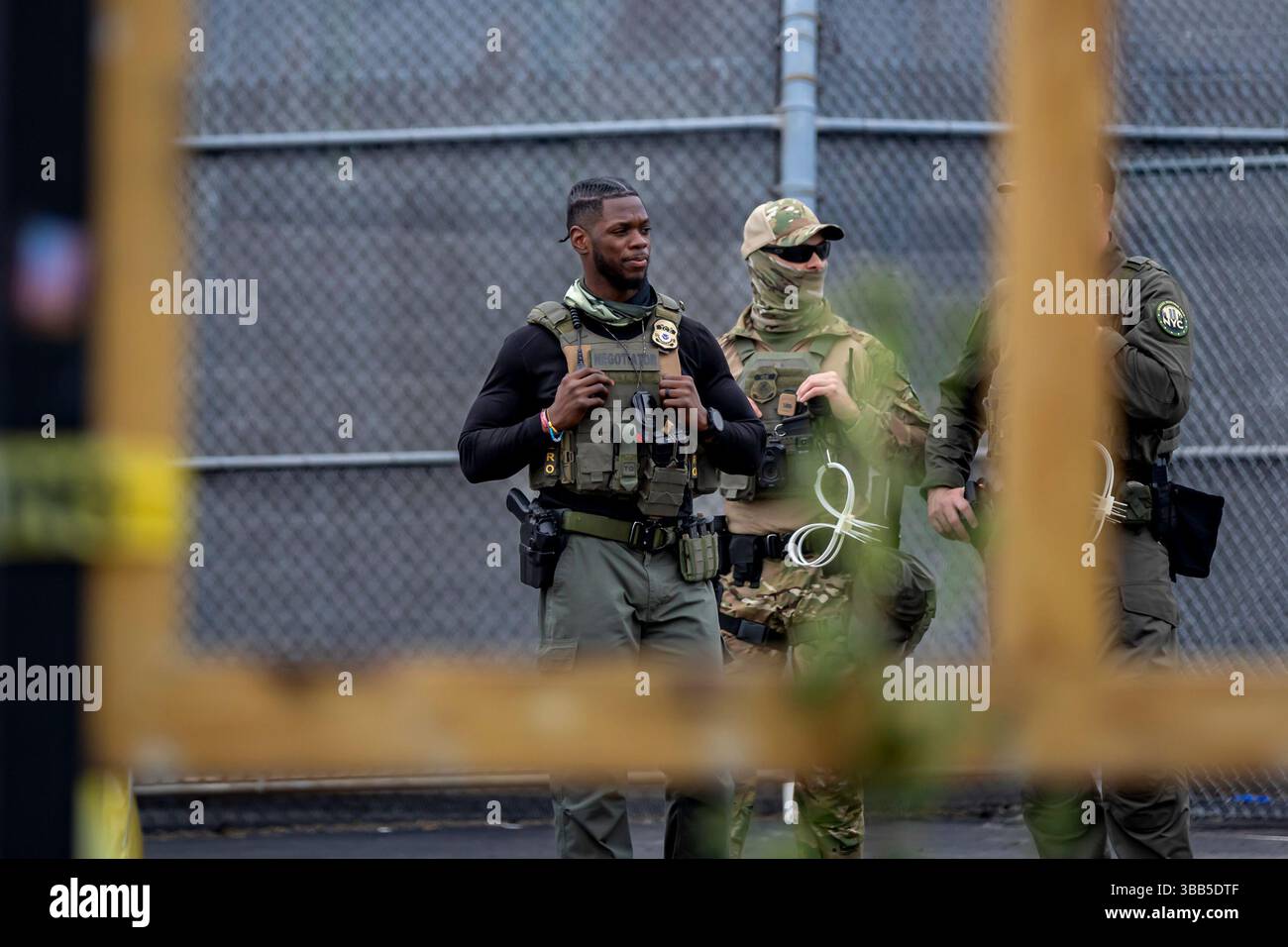 New York City, United States. 13th May, 2025. Police stand guard as ...