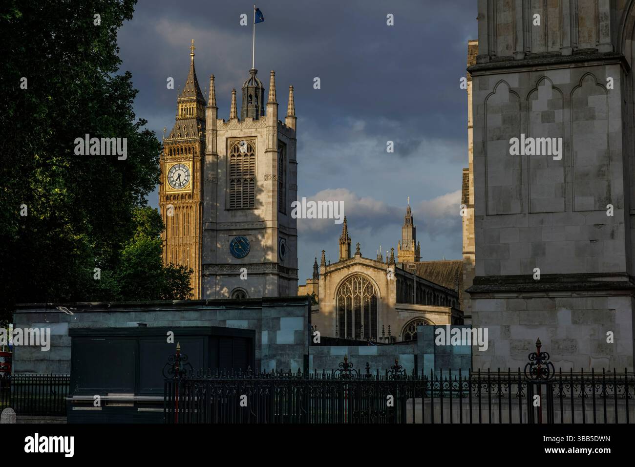 Big Ben and St Margarets Church in glorious light Stock Photo - Alamy