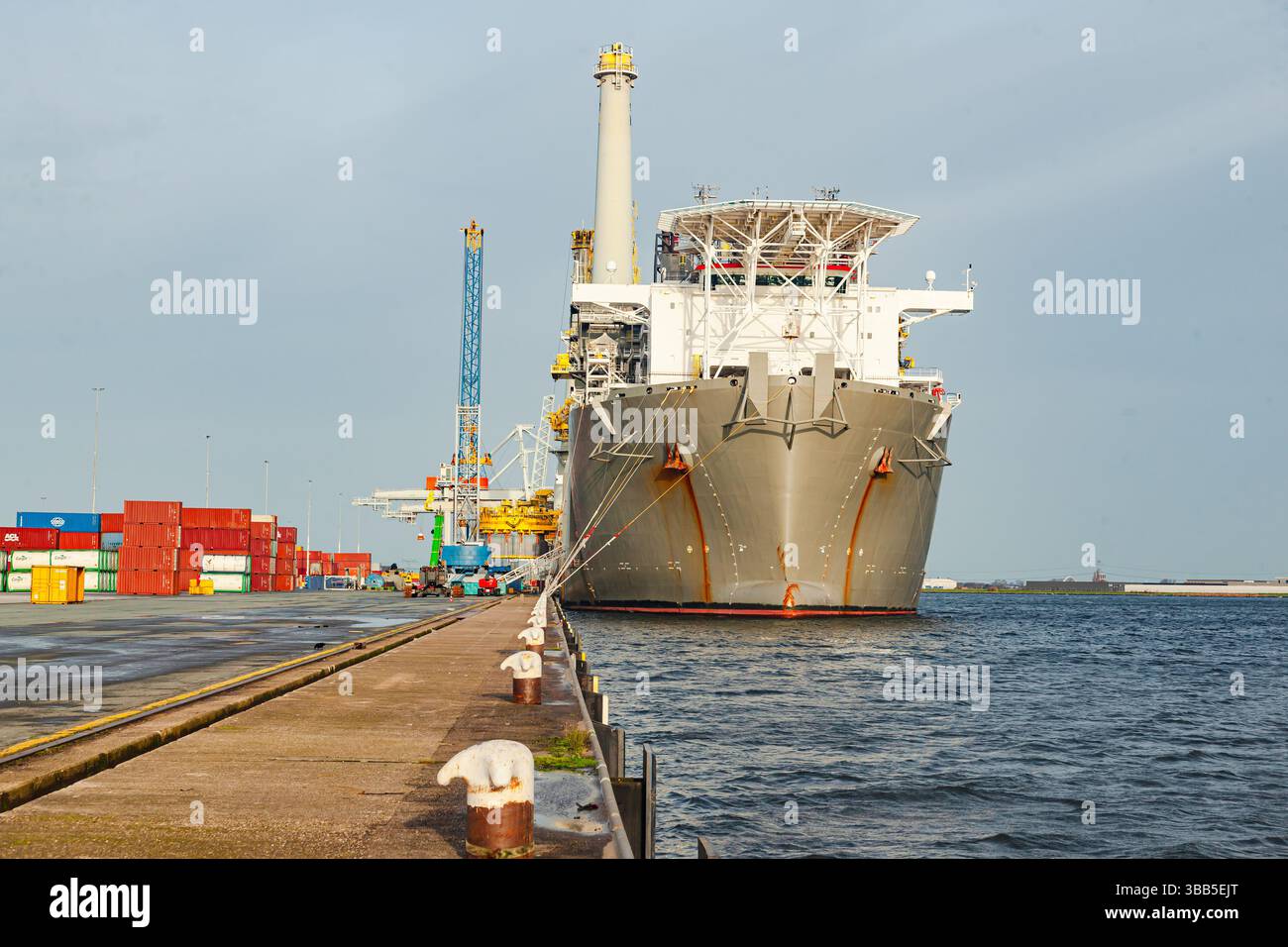 Heavy Lift offshore vessel is moored at a seaport Stock Photo - Alamy