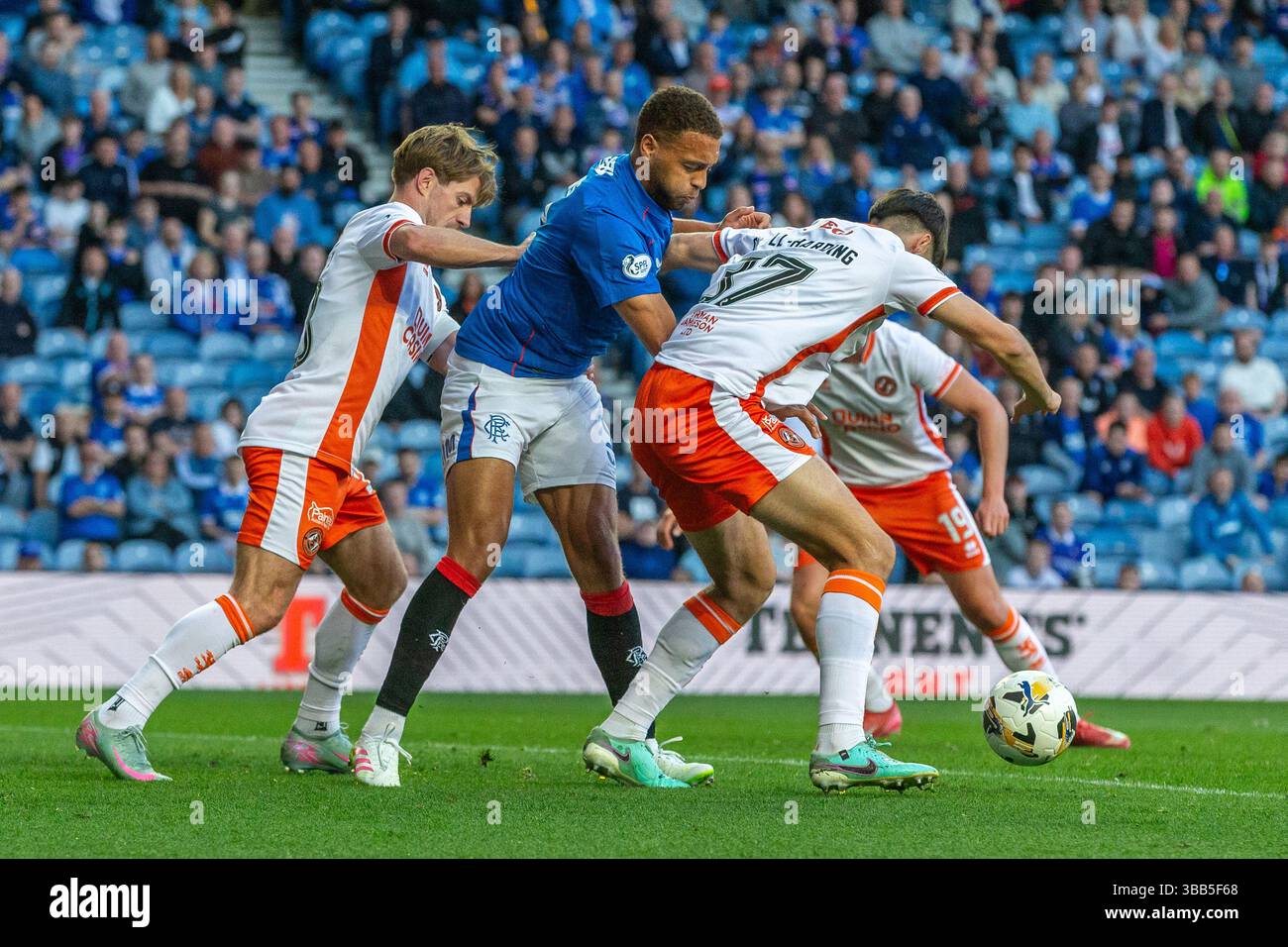 14 May 2025, Glasgow, UK. Rangers played Dundee United at Ibrox Stadium ...