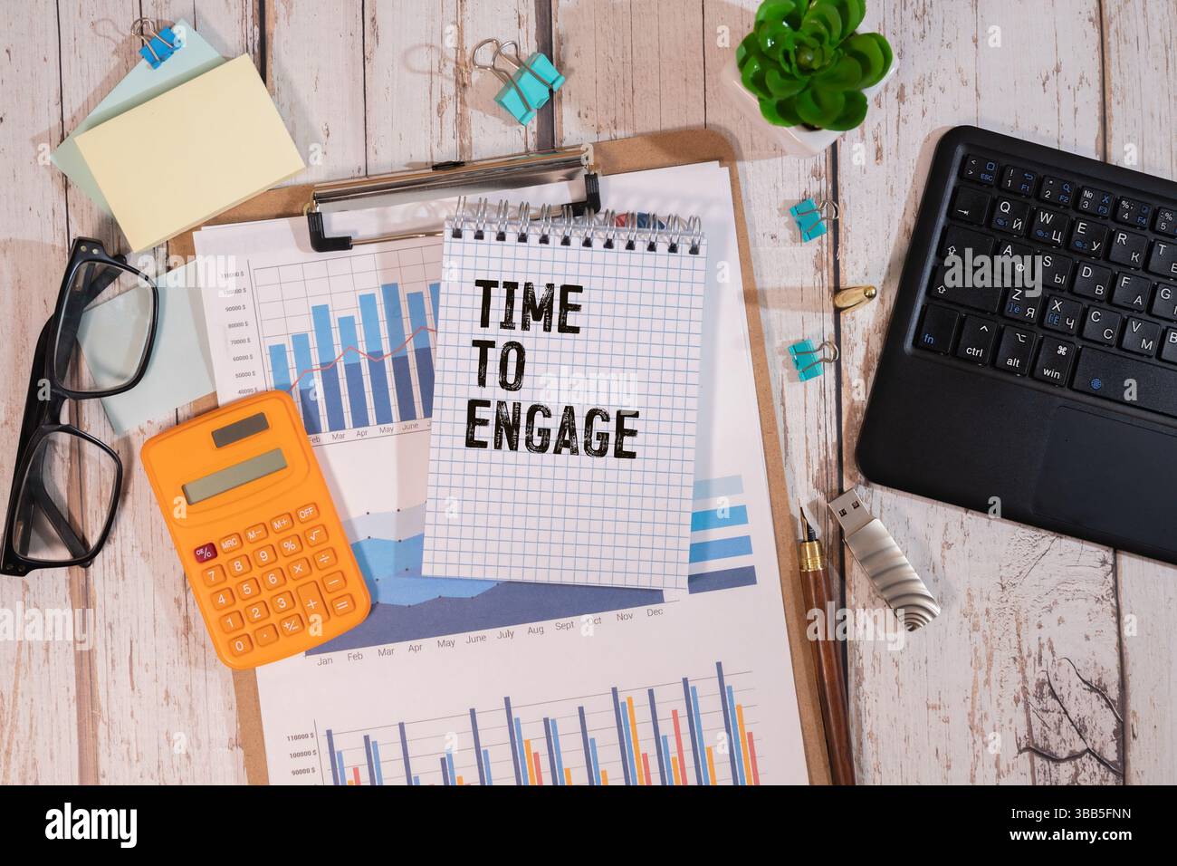 Time To Engage text on notepad, concept background Stock Photo - Alamy