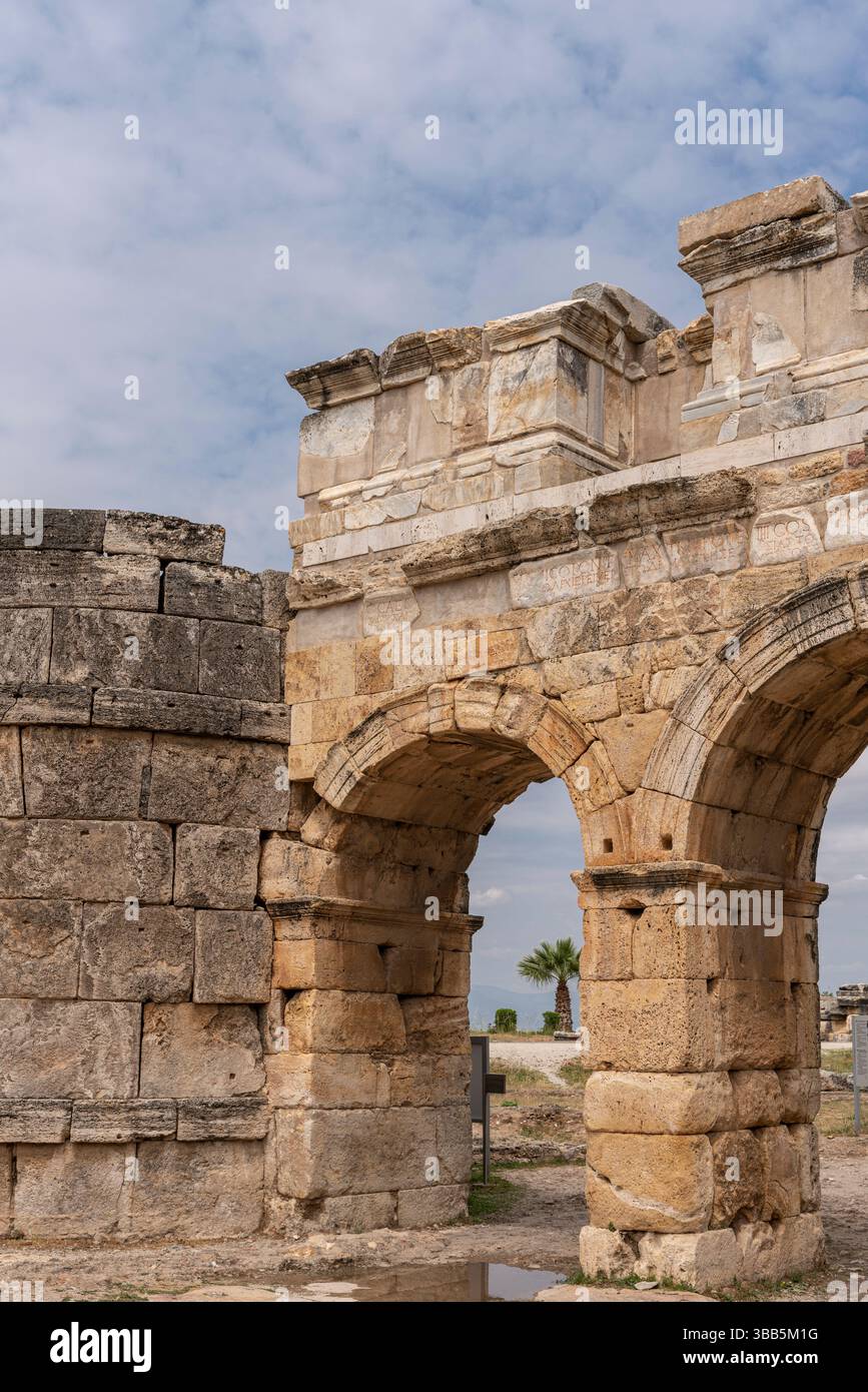 The Arch of Domitian at Hierapolis features three Roman arches and two ...