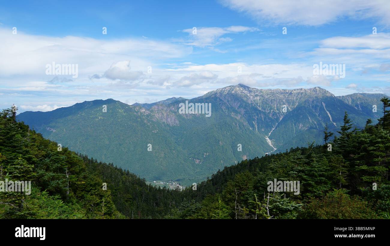 Summer Hiking Adventure on Mt. Yakedake in Kamikochi, Japan Stock Photo ...