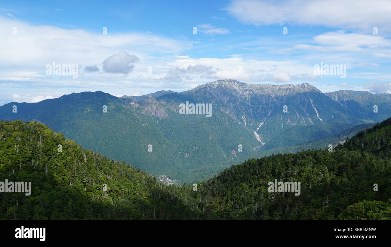 Summer Hiking Adventure on Mt. Yakedake in Kamikochi, Japan Stock Photo ...