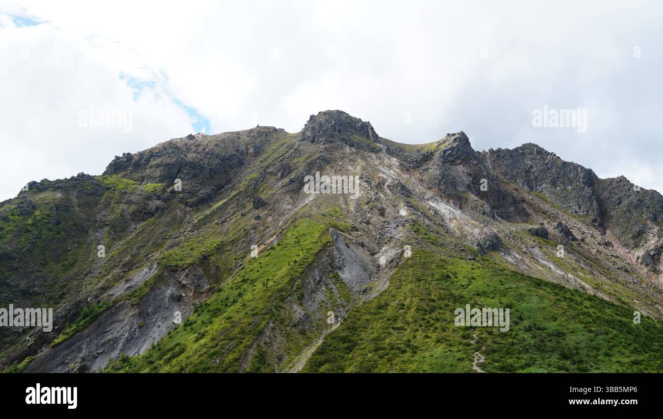 Summer Hiking Adventure on Mt. Yakedake in Kamikochi, Japan Stock Photo ...