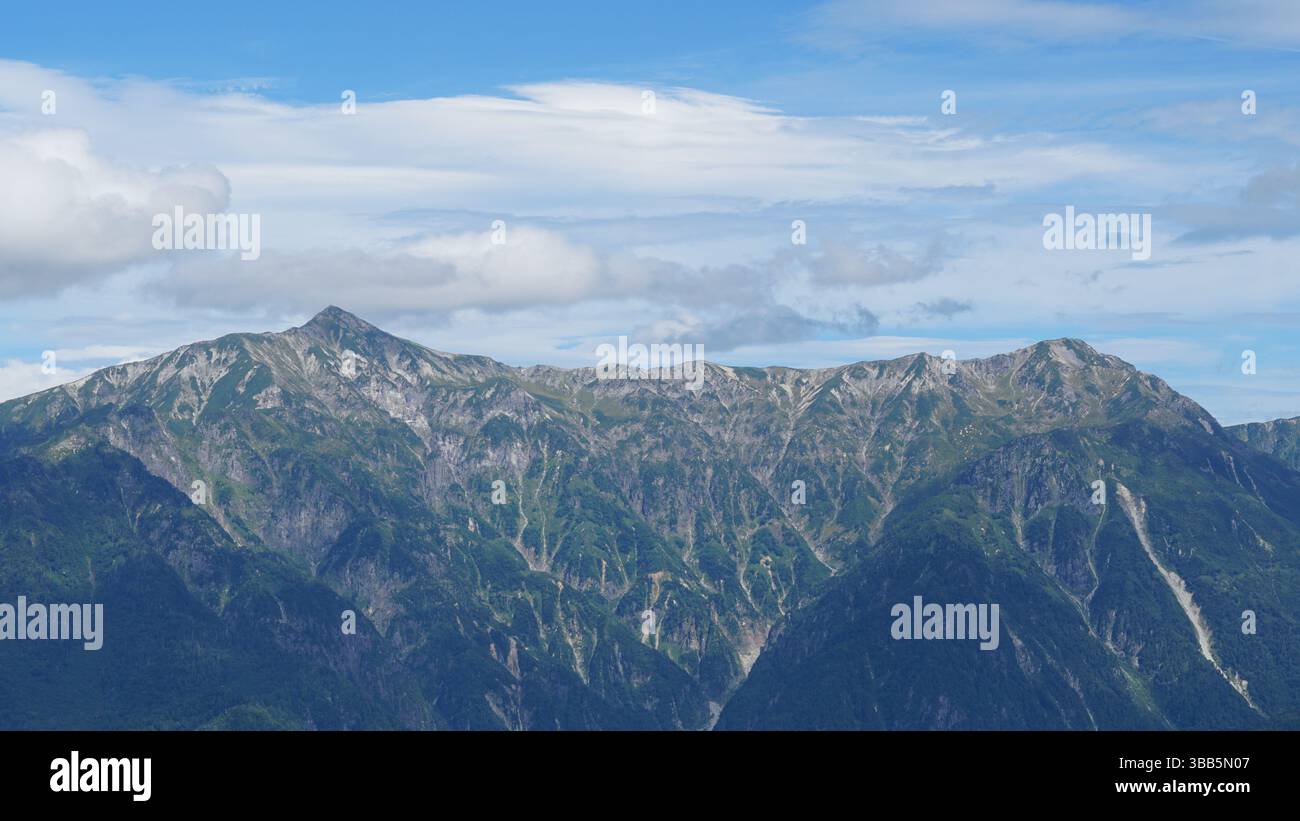 Summer Hiking Adventure on Mt. Yakedake in Kamikochi, Japan Stock Photo ...