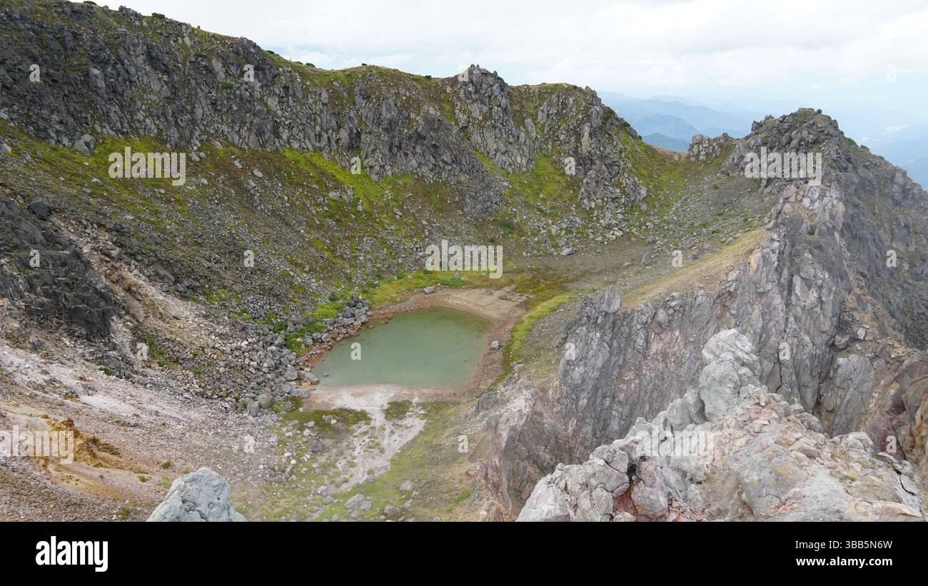 Summer Hiking Adventure on Mt. Yakedake in Kamikochi, Japan Stock Photo ...