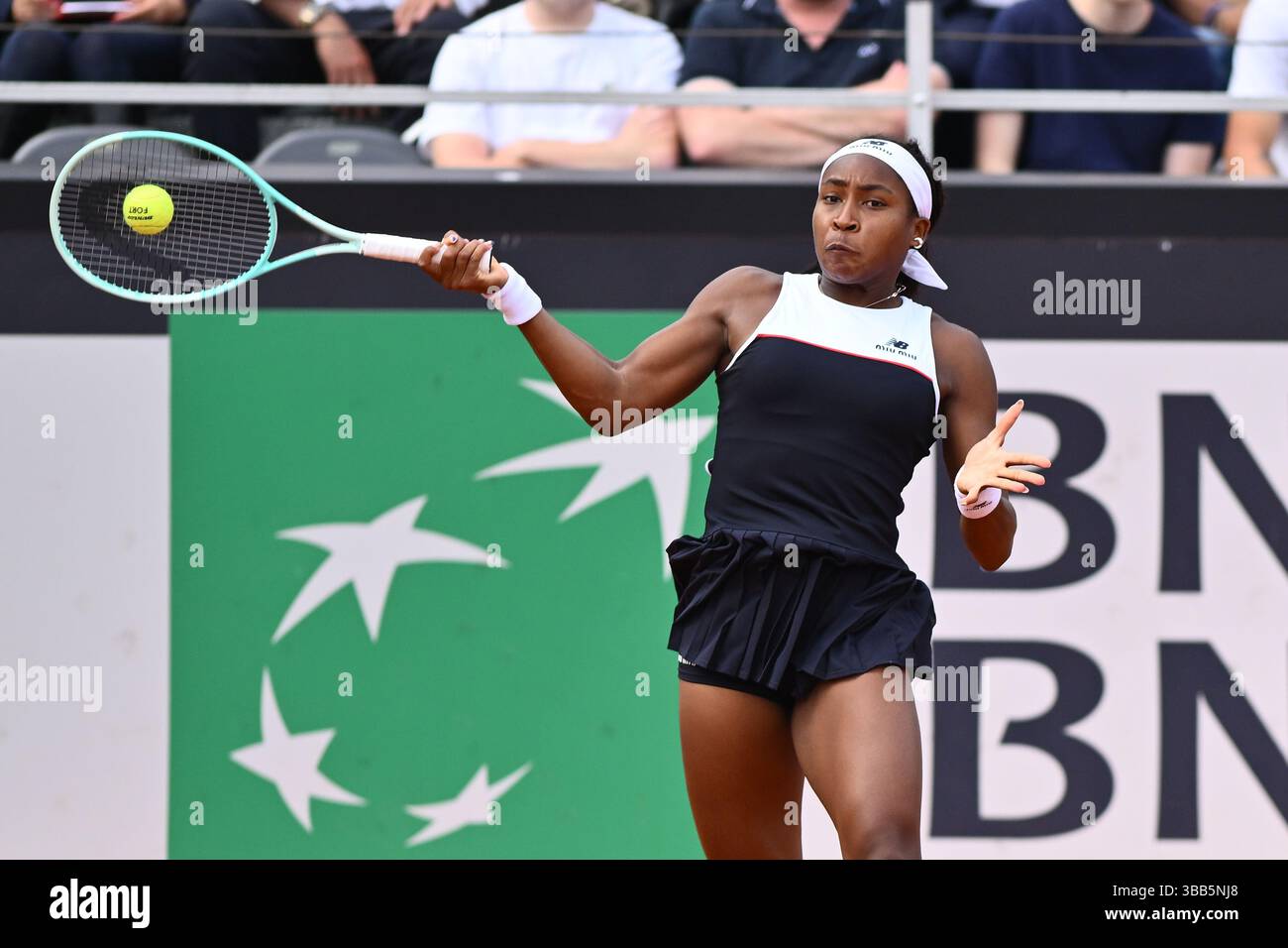 Coco Gauff (USA) and Alex Eala (PHL) in action against Sara Errani (ITA ...