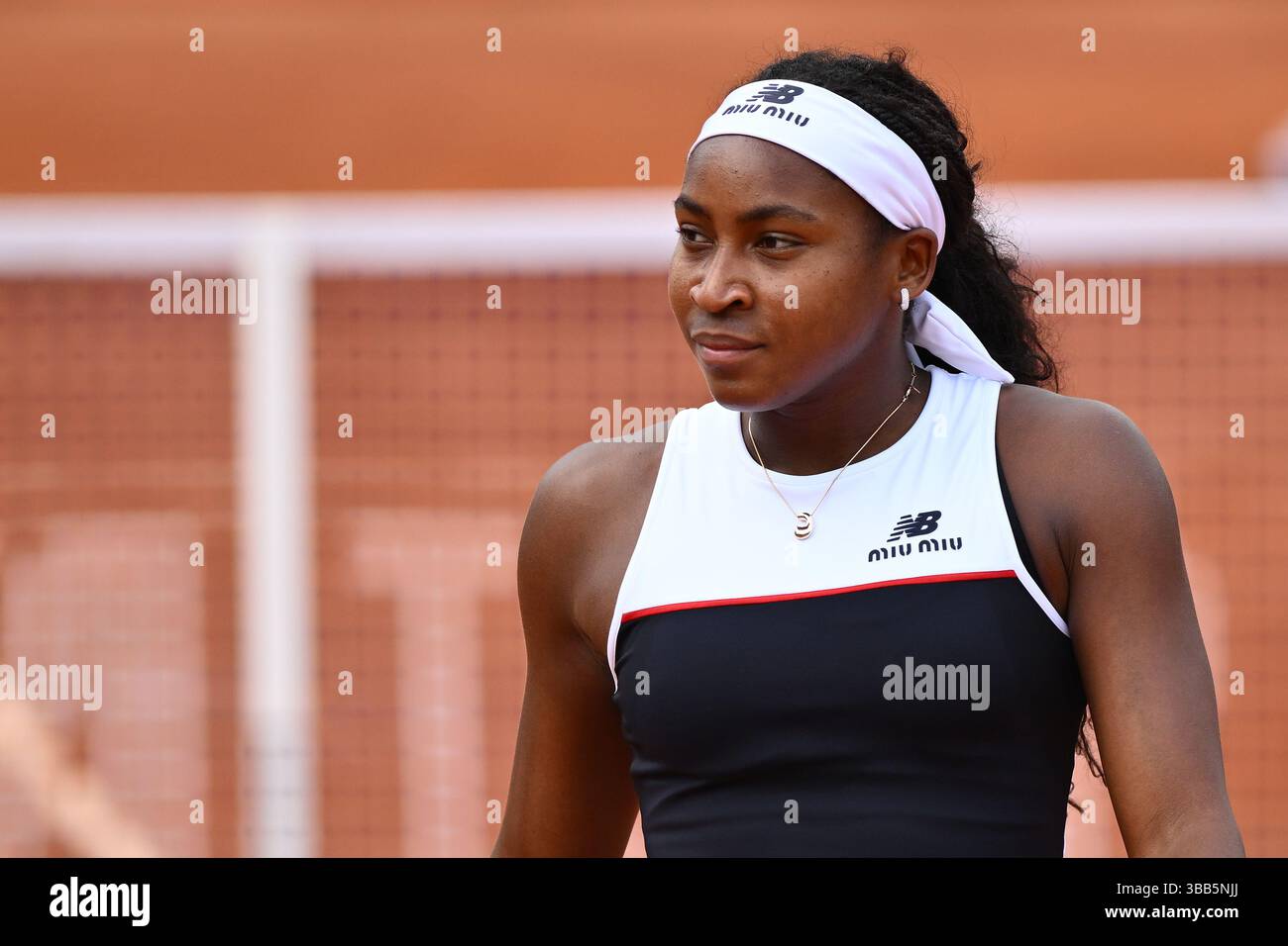 Coco Gauff (USA) and Alex Eala (PHL) in action against Sara Errani (ITA ...
