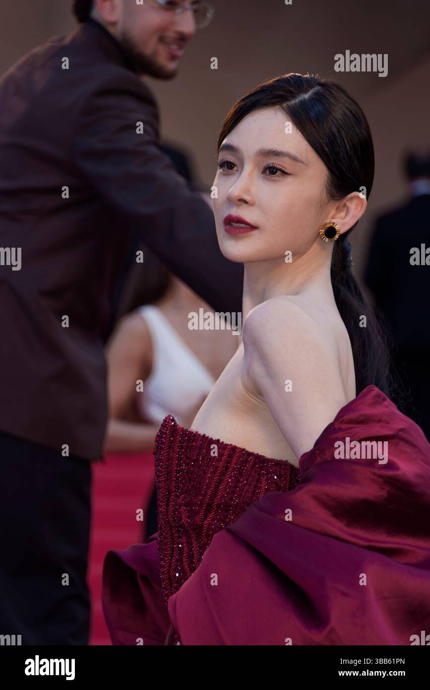 Cannes, France. 14th May, 2025. Chinese actress Zhao Yingzi attends the red carpet for ''Mission ...