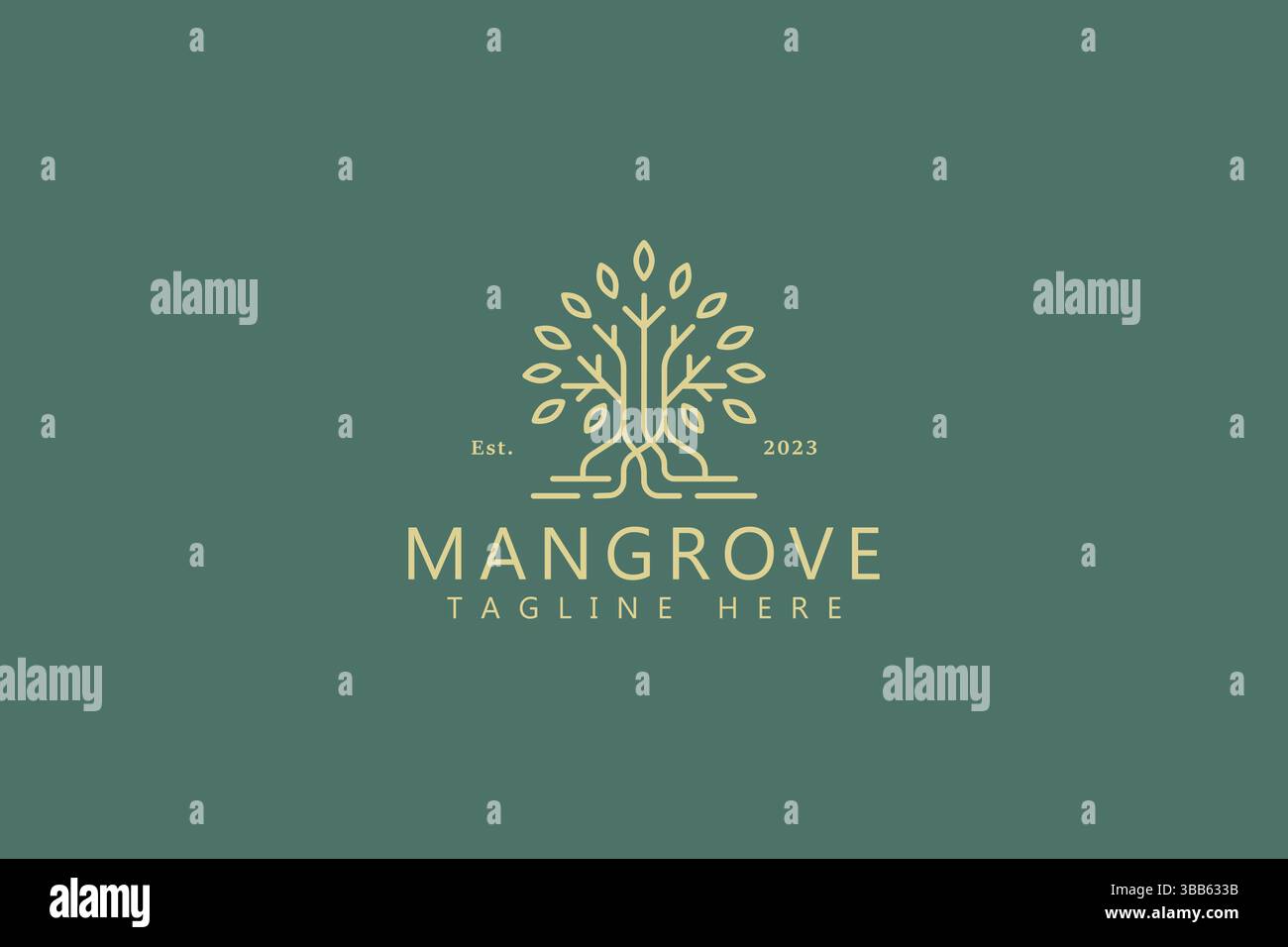 Vegetation Mangrove Tree Logo Plant Abstract Minimalist Sign Symbol ...
