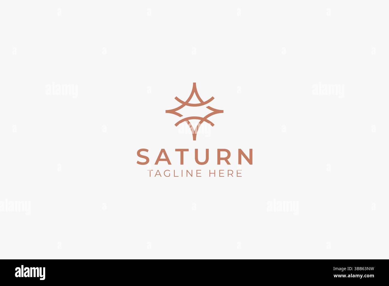 Saturn Star Logo Shape Abstract Minimalist Geometric Line Style Premium ...