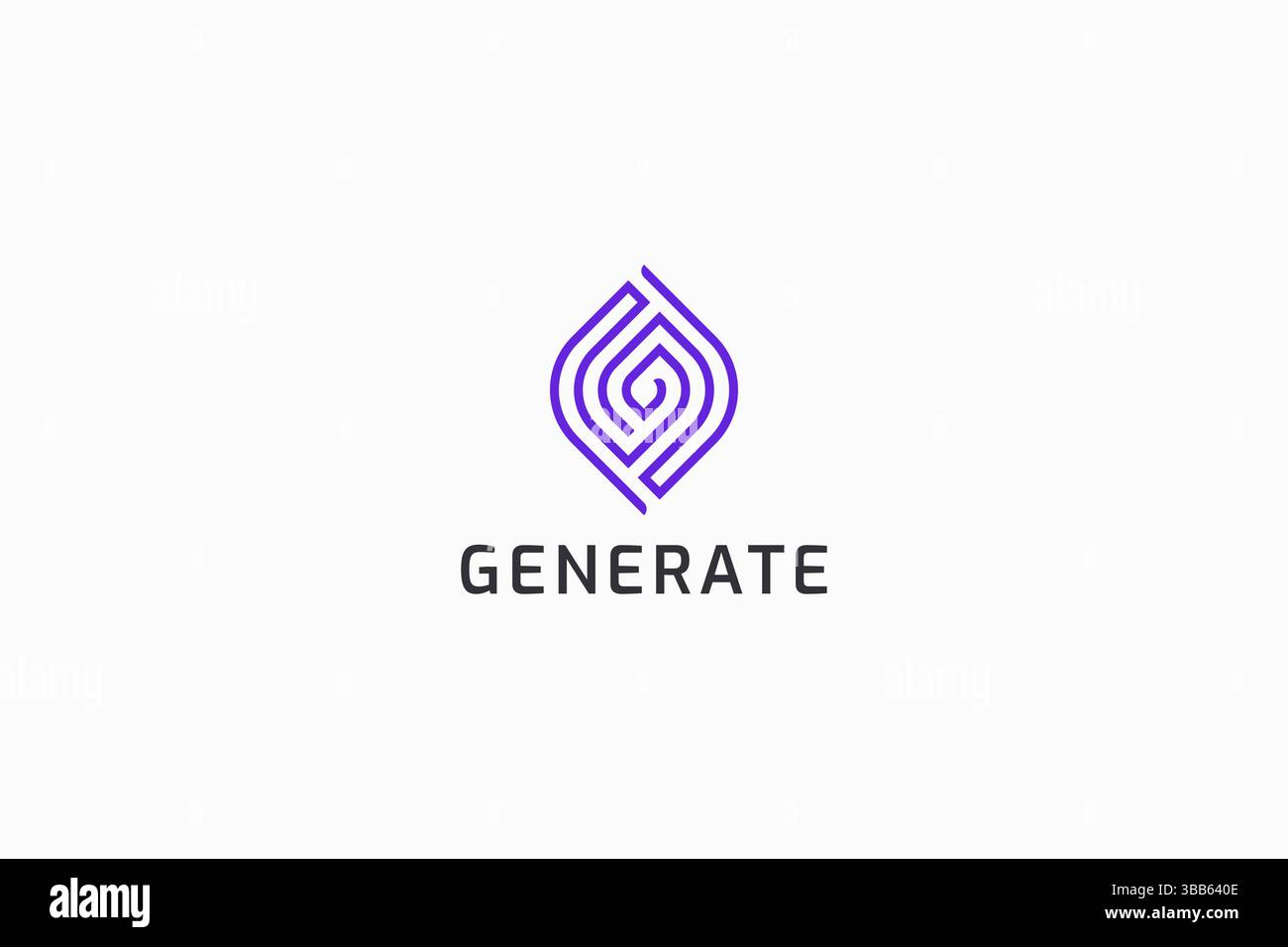 Logotype Typography Letter G for Generate Image Abstract Linear Symbol ...